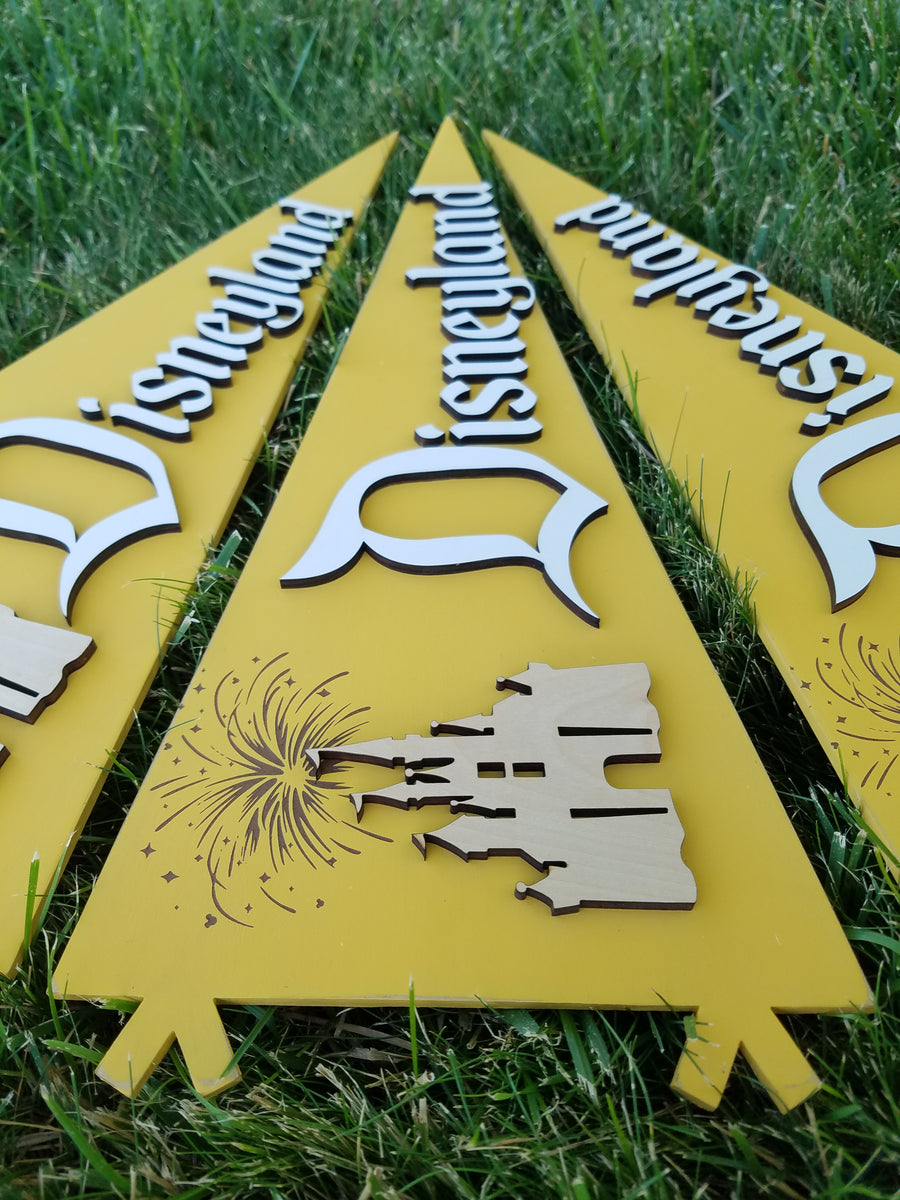 Vintage Inspired Disneyland Pennant – Bald Jeremy Handmade